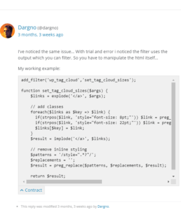 3 Ways to Change Font Size of Gutenberg Tag Cloud in WordPress (PHP, CSS, JS) - Craftweeks